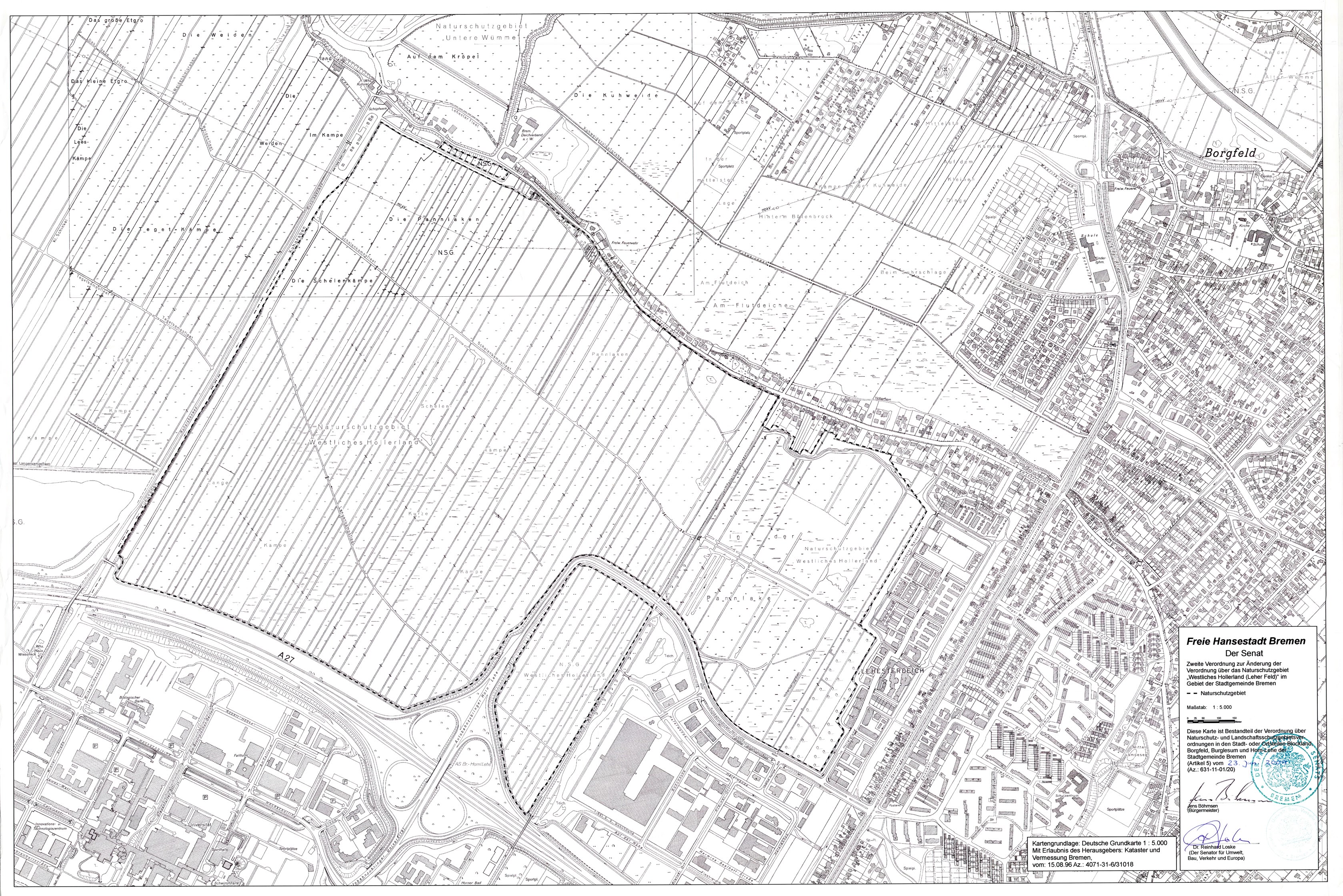 Verordnung über das Naturschutzgebiet "Westliches Hollerland (Leherfeld ...